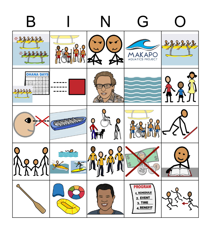 Makapo Aquatics Project Bingo Card