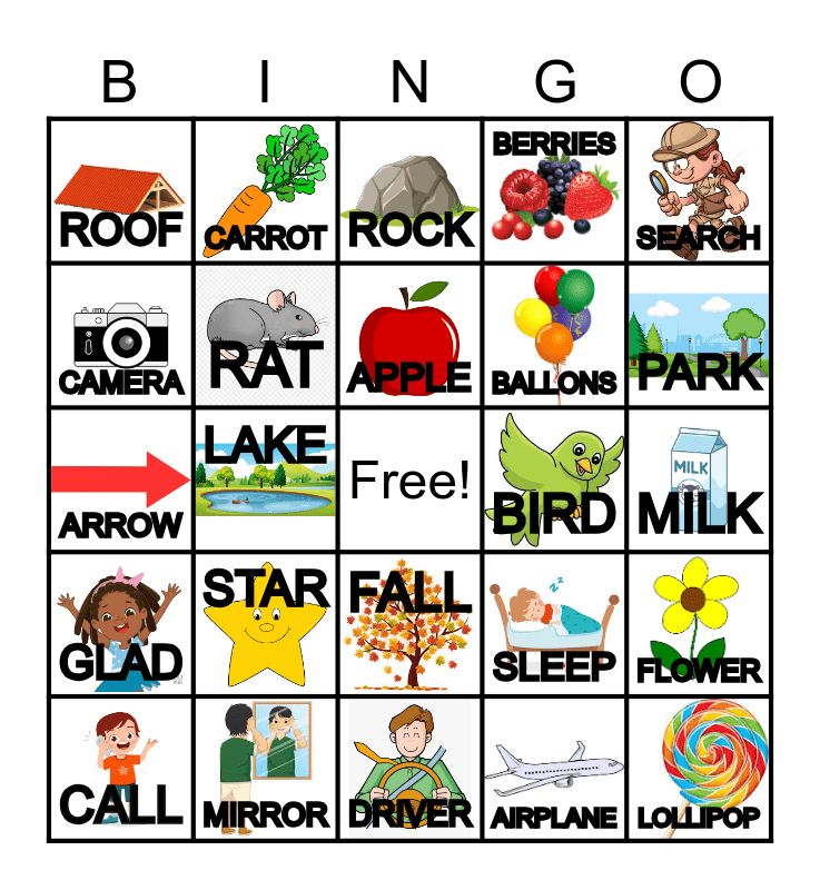 Articulation BINGO Card