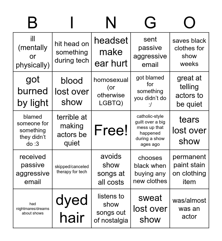 techie bingo Card