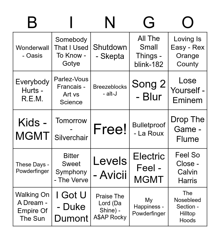 Bingo #14 Bingo Card