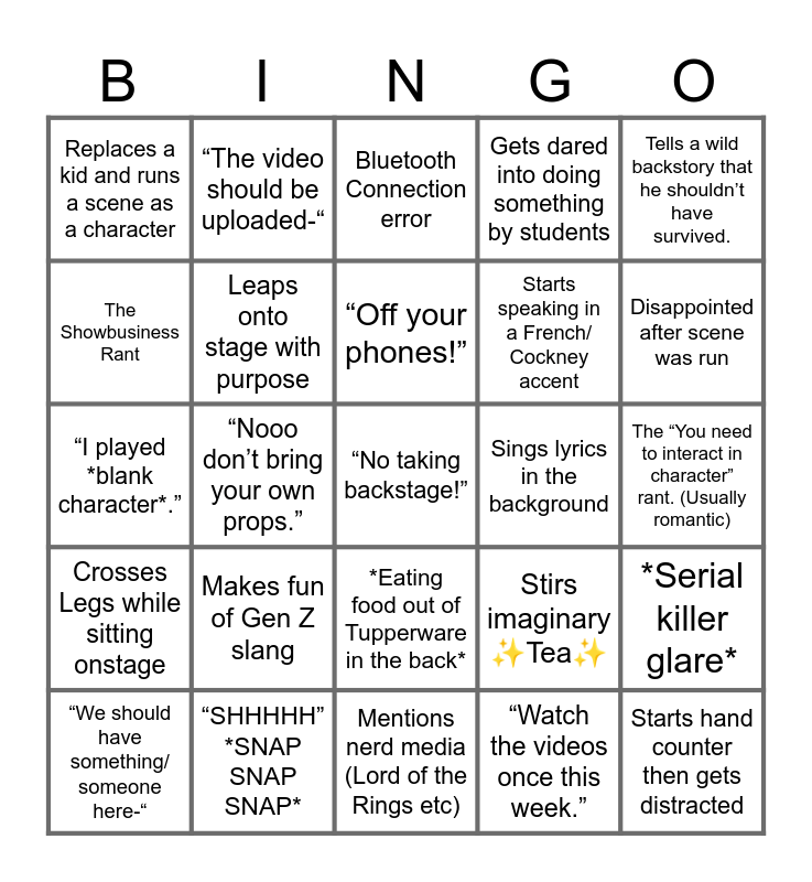 MR DAN BINGO Card