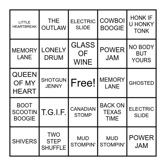 MANDY'S BIRTHDAY Bingo Card