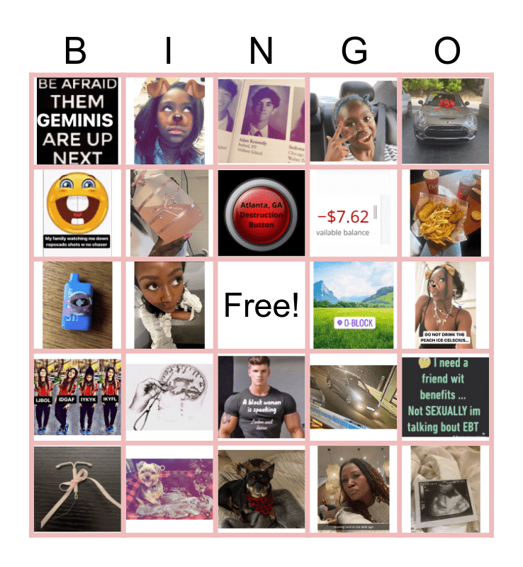 BIJOU’S 20TH BINGO Card