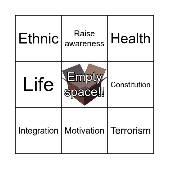 Human Rights Bingo Card