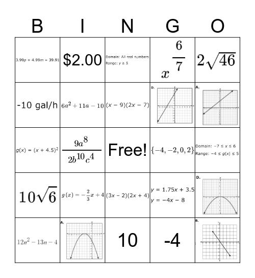 Final Exam Review Bingo S2 Bingo Card