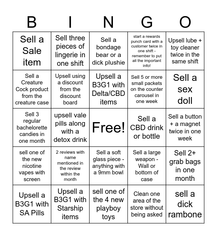 June Boone Bingo Card