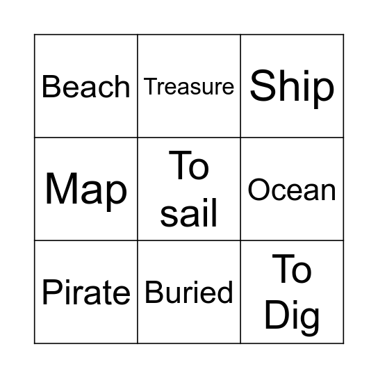 Pirate BINGO Card