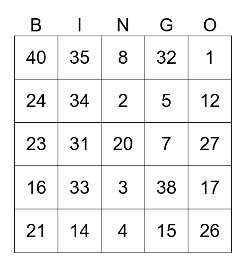 GEMINIbloom Bingo Card