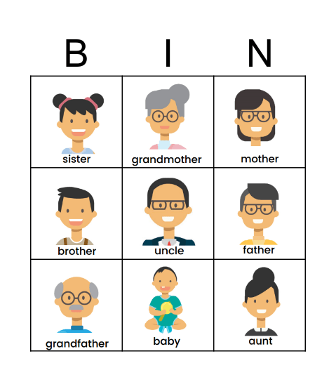 Family Bingo Card