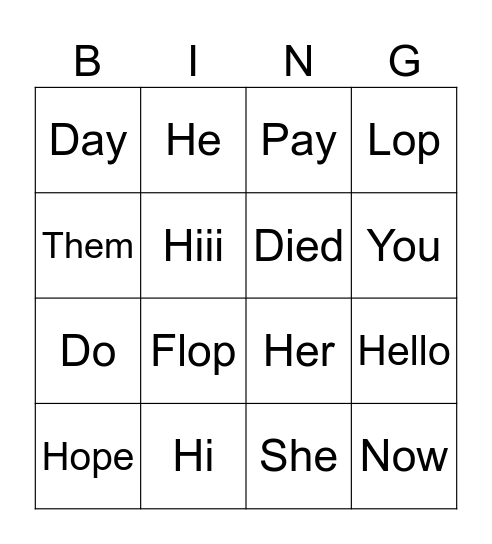 Oliver twist Bingo Card