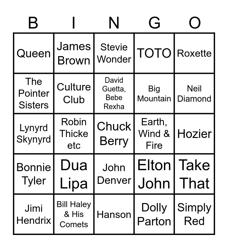 🚘Bingo 65🚘 Bingo Card