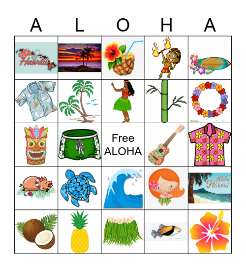 Aloha Bingo Card