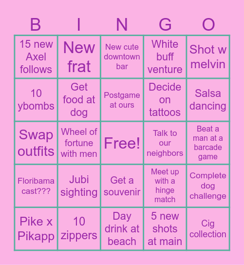 June Bingo Card