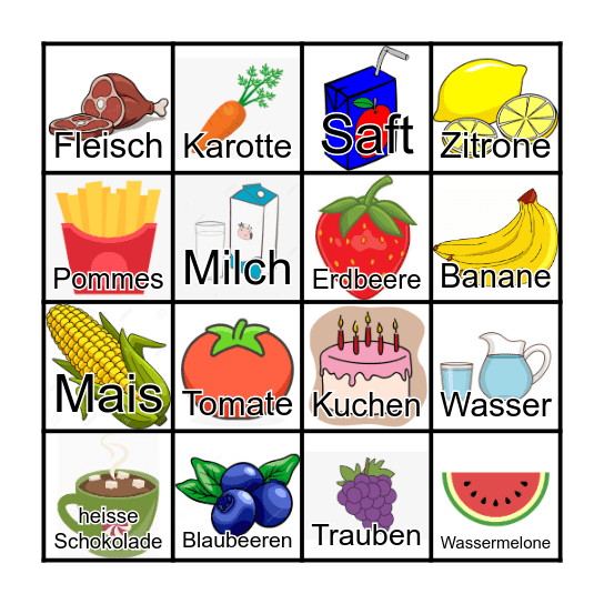 essen Bingo Card