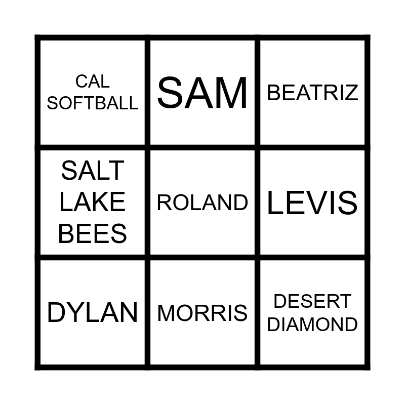 SRE BINGO Card