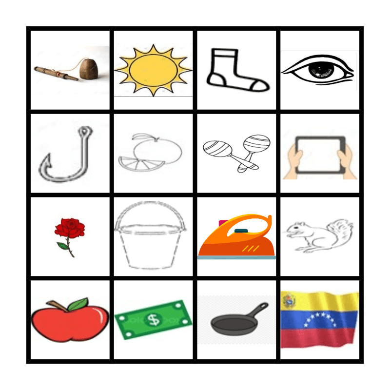 Carton Picoca Bingo Card