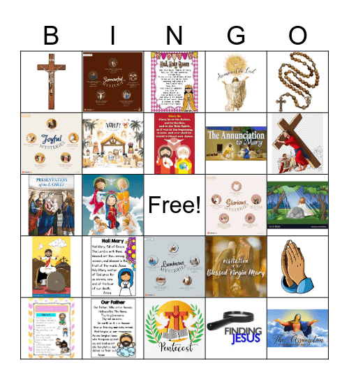 2024 Nativity VBS - Rosary BINGO Card