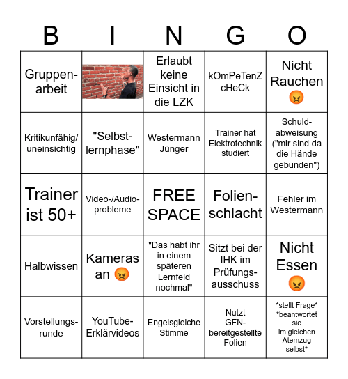 GFN TRAINER BINGO Card