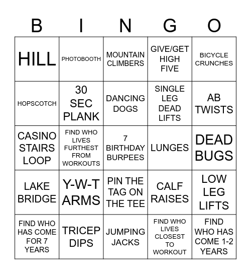 NP BUFFALO BIRTHDAY BINGO Card