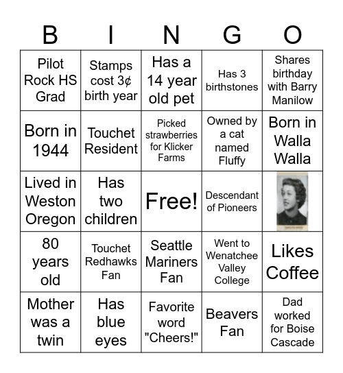 Birthday Blackout Bingo Card