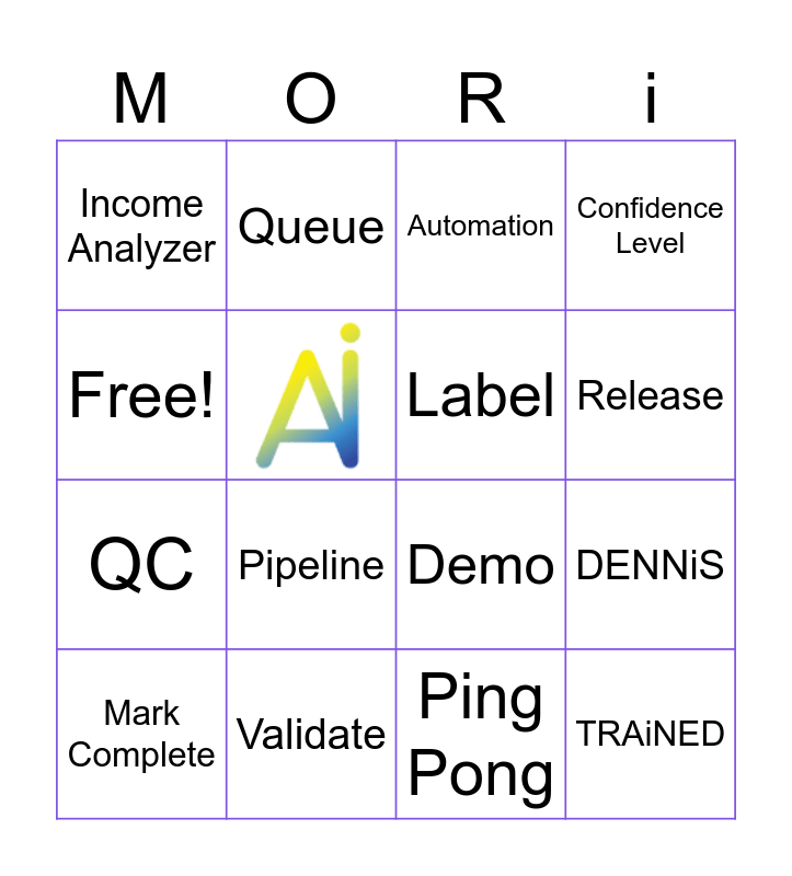 MORi DEMO Bingo Card