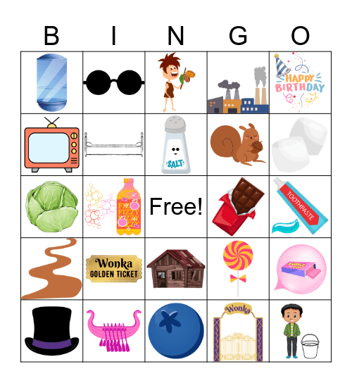 Charlie and the Chocolate Factory Bingo Card