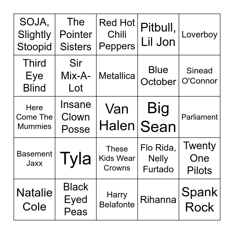 Jump Bingo Card