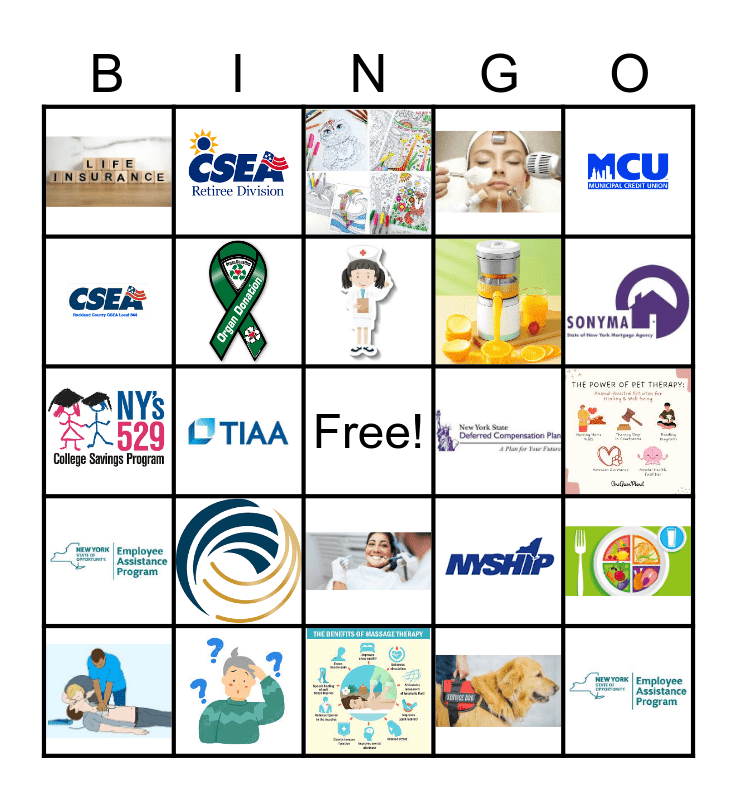 EAP HEALTH FAIR Bingo Card