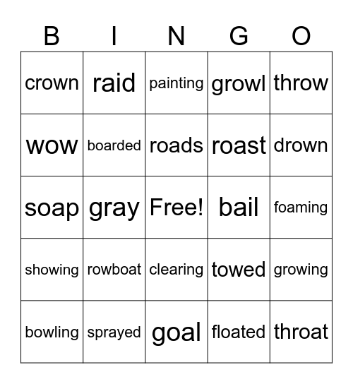 SIPPS Extension Lesson 26 Decodable Words Bingo Card