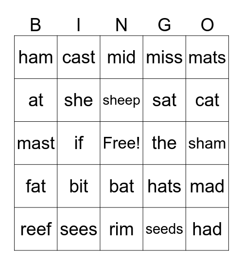 READING BINGO Card