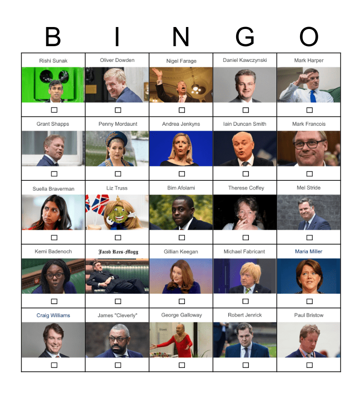Portillo Moment Bingo Card