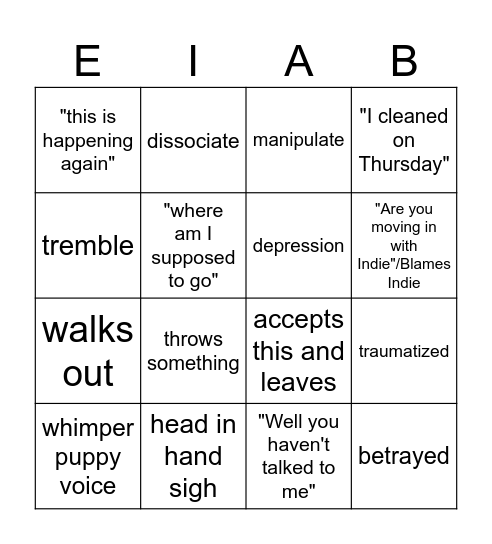 Ed Bingo Card