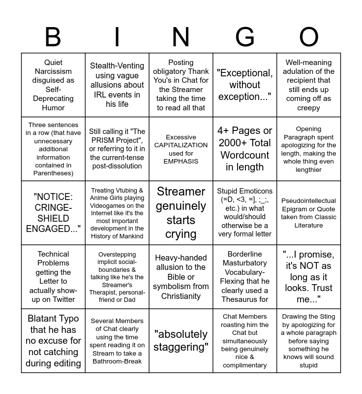 Logan-Letter Bingo! Bingo Card