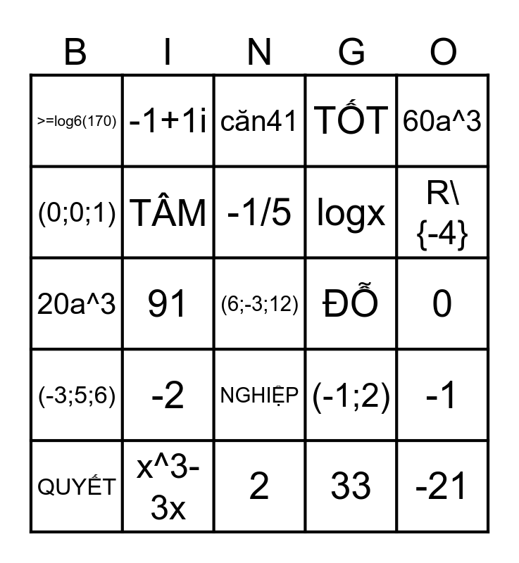 HÃY TÌM TÔI Bingo Card