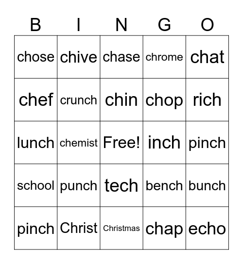/ch/ Bingo Card