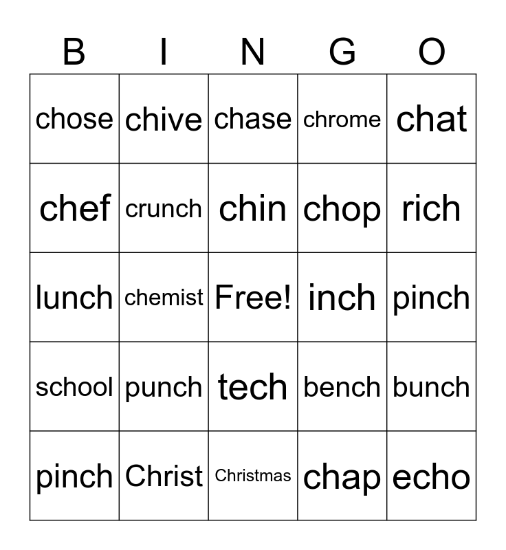 /ch/ Bingo Card