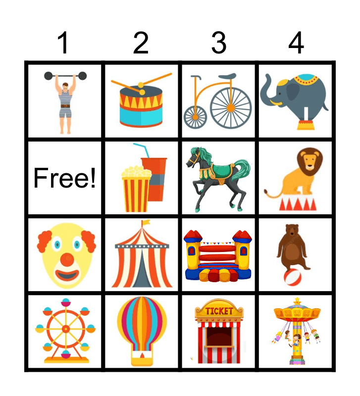 KPD Carnival BINGO!!! Bingo Card