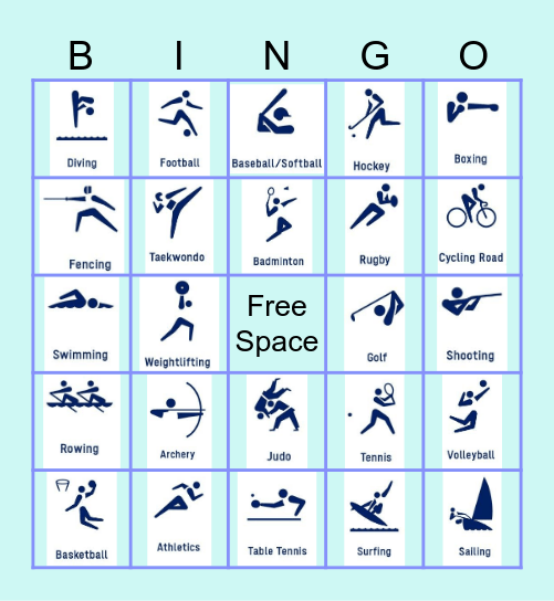 The Summer Olympics Bingo Card