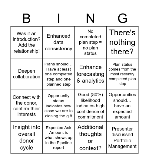 MG Jail Day Bingo Card