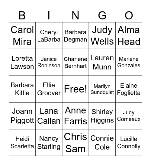 Round 2 - Solos Rim Shot Bingo Card