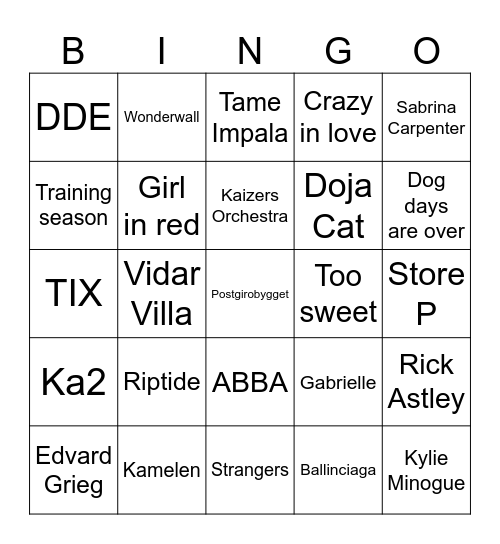 Bingo Card