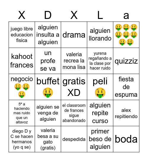 BINGO FIN DE CURSO 5B Bingo Card