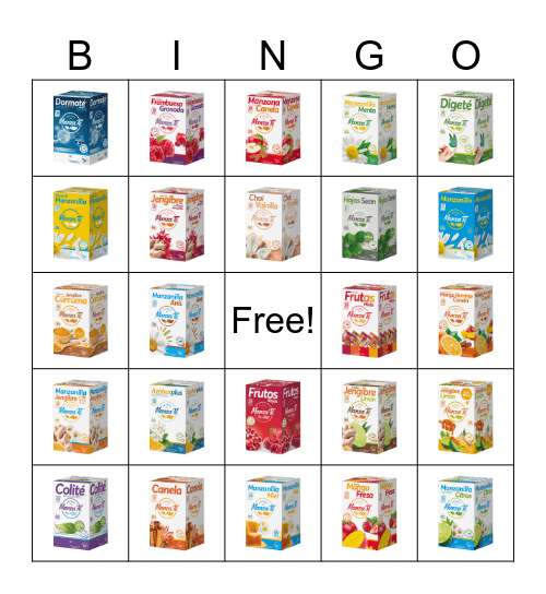 Bingo Manza Té Bingo Card
