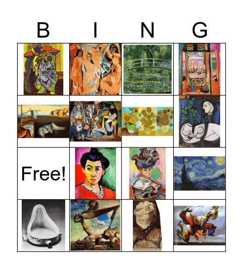 History Of Art Part II Bingo Card