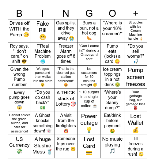 Co-op Bingo Card