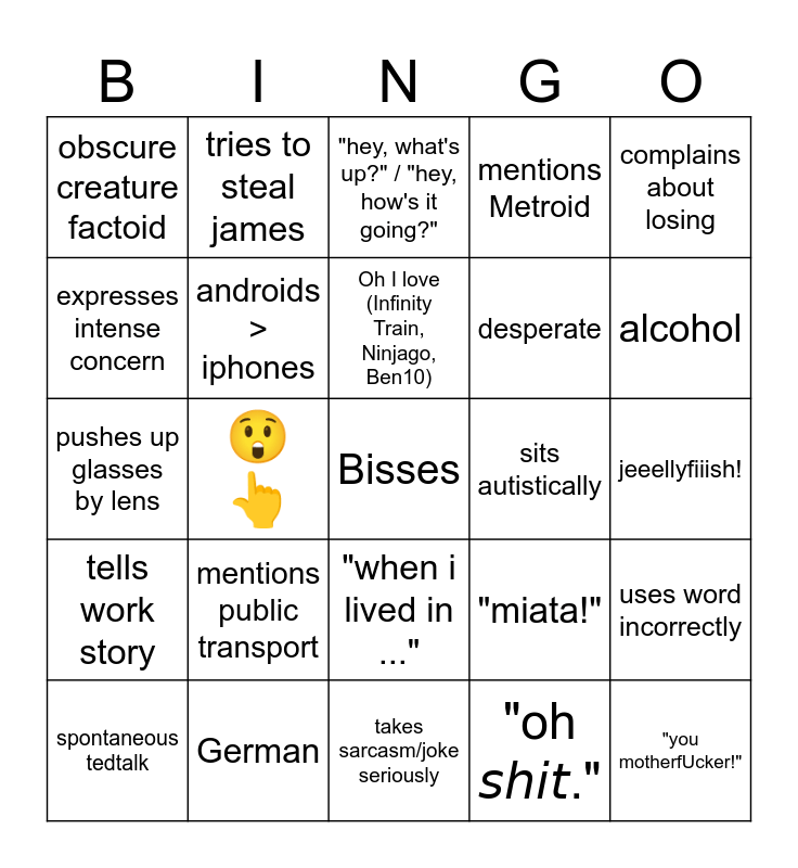 ROBERT Bingo Card