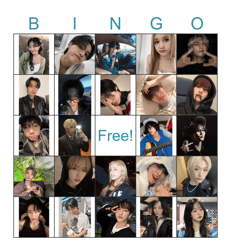 Idol bingo Card