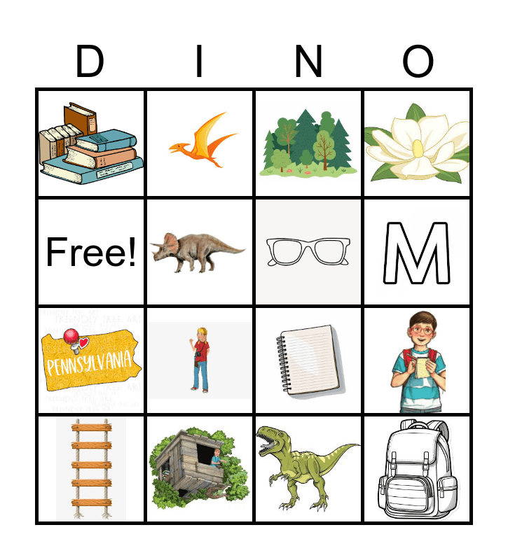 Dinosaurs Before Dark Bingo Card
