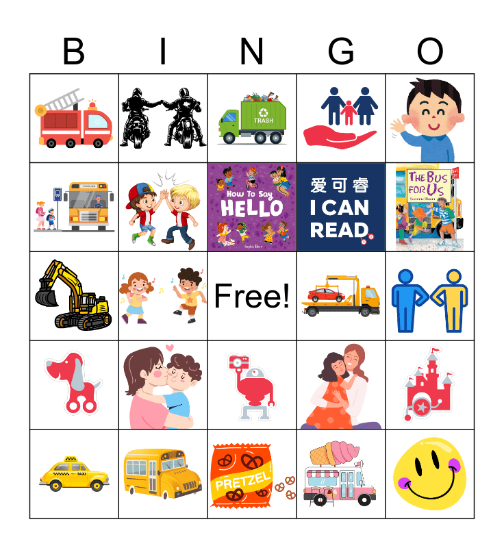 Hello Bus Bingo Card
