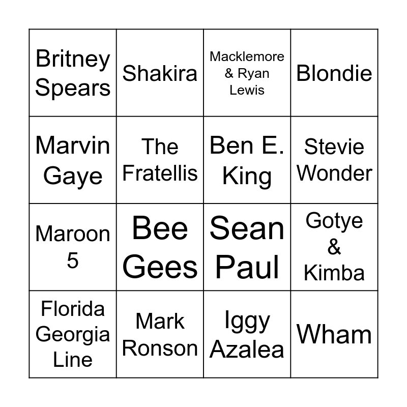 Epsom Social Round 1 Bingo Card